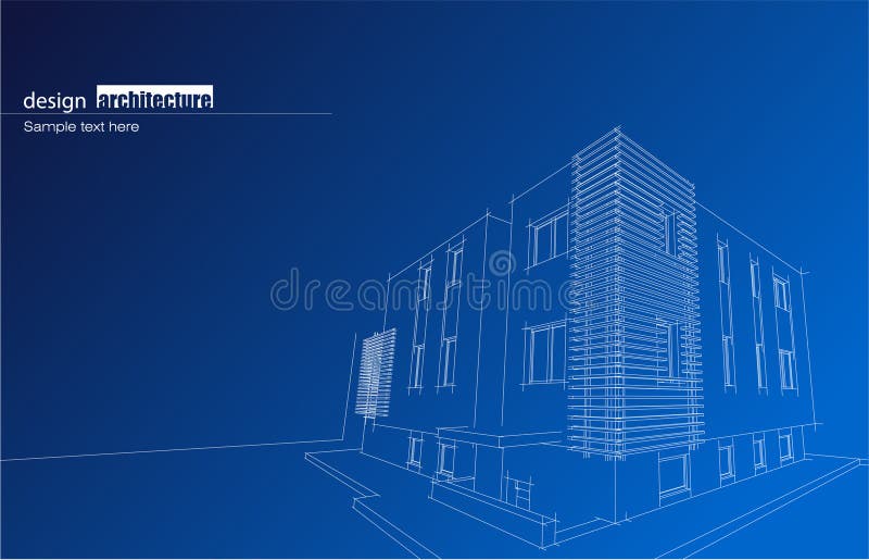 Modern Facade of Residence Building Stock Vector - Illustration of ...
