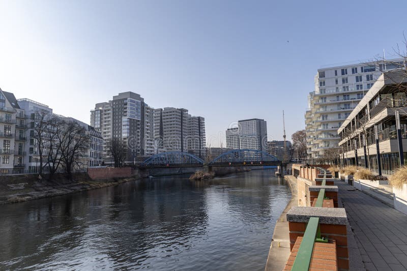 Modern Facade of a Residential Complex Building. Wroclaw, Poland Stock ...
