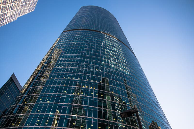 Low Angle View of Skyscraper in City Stock Photo - Image of estate ...