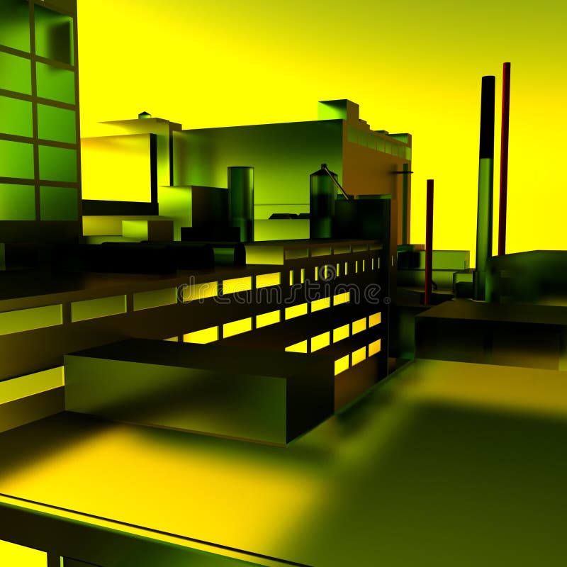 Modern factory stock illustration. Illustration of building - 22667199