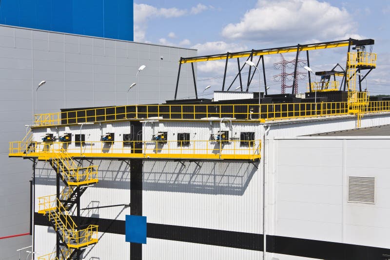 Modern factory stock image. Image of huge, electric, clean - 23724301