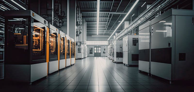 A Modern Factory - AI Generated Image Stock Illustration - Illustration ...