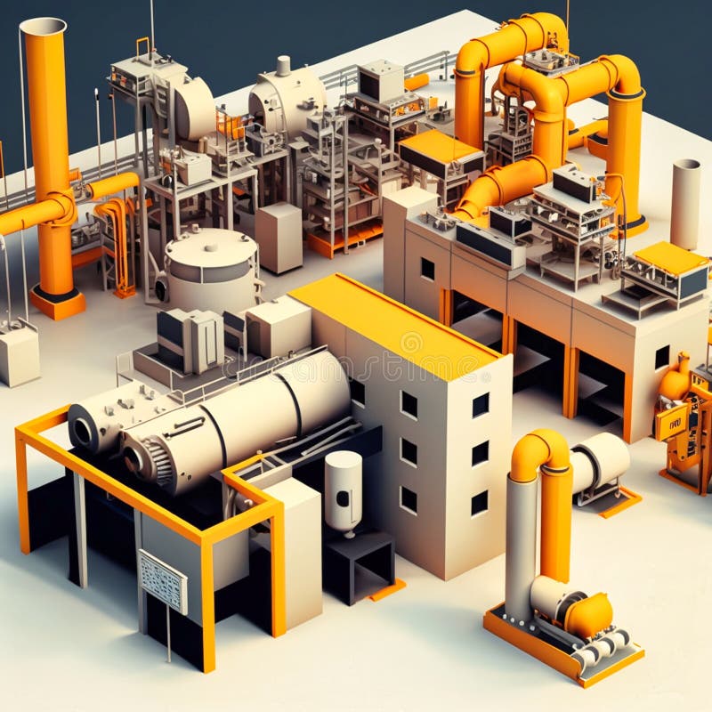Modern Factory with Automated Machines, Generative AI Stock ...