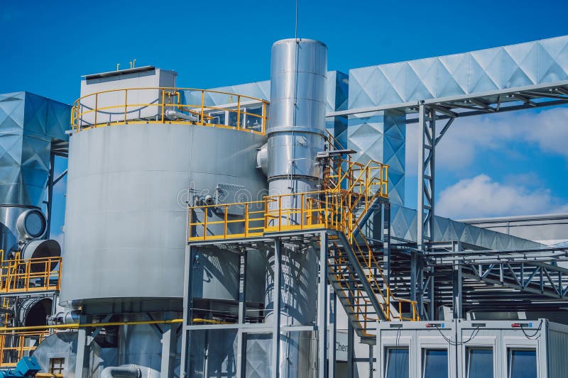 A Modern Factory Building by the Highway Road Stock Photo - Image of ...