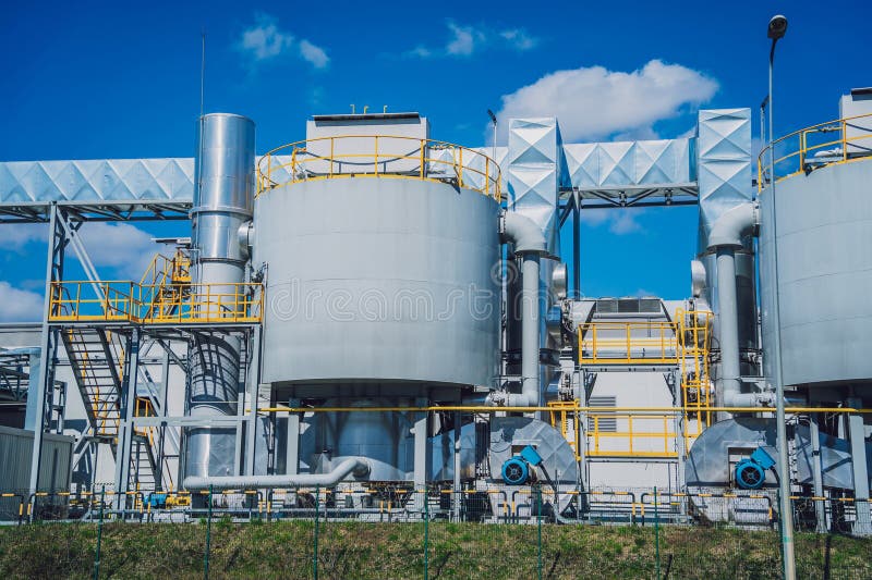 A Modern Factory Building by the Highway Road Stock Image - Image of ...