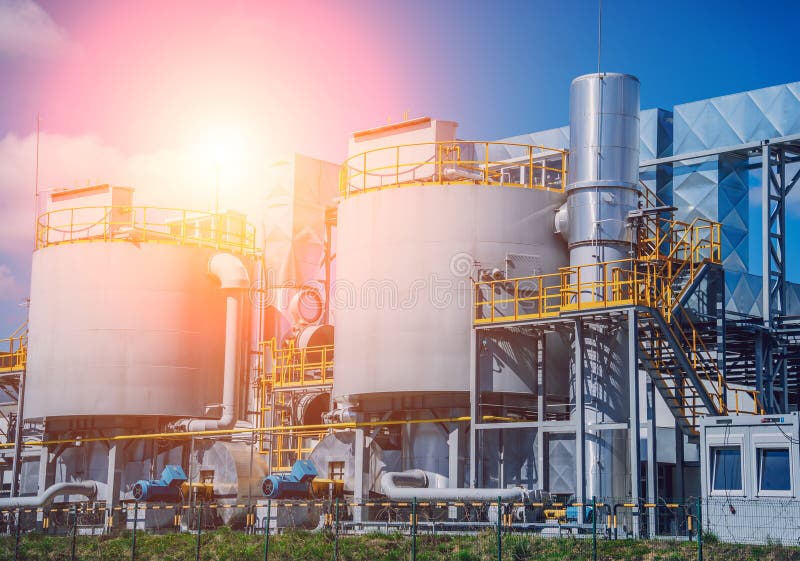 A Modern Factory Building by the Highway Road Stock Image - Image of ...