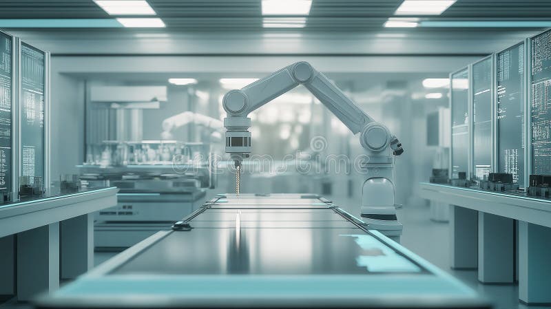 Modern Factory Run Entirely by Artificial Intelligence Stock Photo ...