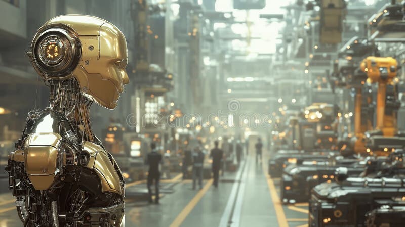 Modern Factory Run Entirely by Artificial Intelligence Stock Photo ...
