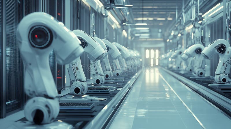 Modern Factory Run Entirely by Artificial Intelligence Stock Image ...