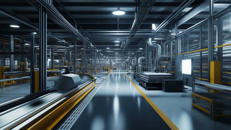 Modern Factory Run Entirely by Artificial Intelligence Stock Image ...