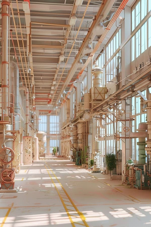 Modern Factory Setting Demonstrating Leproduction Techniques To Enhance ...