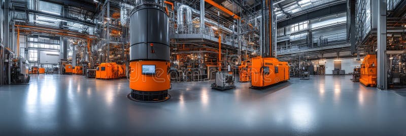 A Modern Factory Where Wide Format CNC Machine Tools are at Work Stock ...