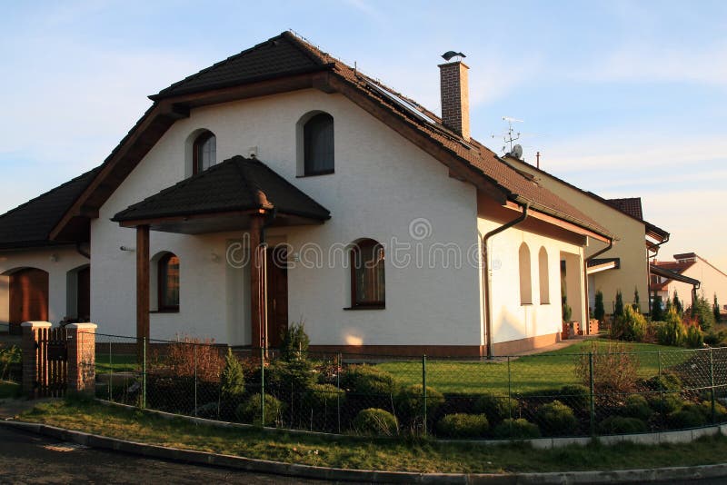 Modern Family house stock image. Image of district, architecture - 1660023