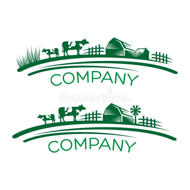 Modern Farm Logo. Vector Illustration. Stock Vector - Illustration of ...