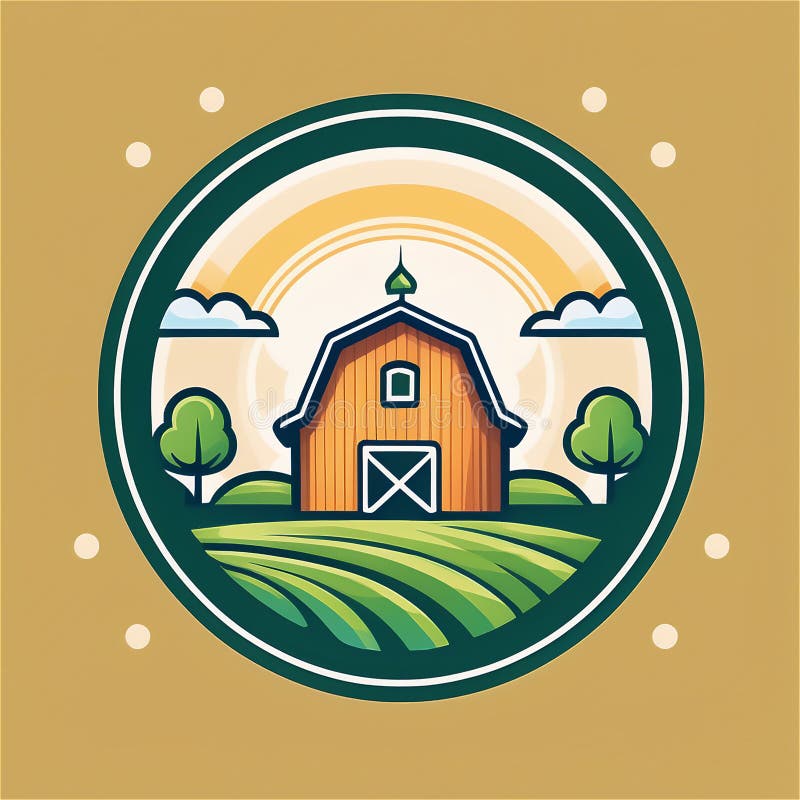 A Farm logo concept stock illustration. Illustration of cartoon - 327734562