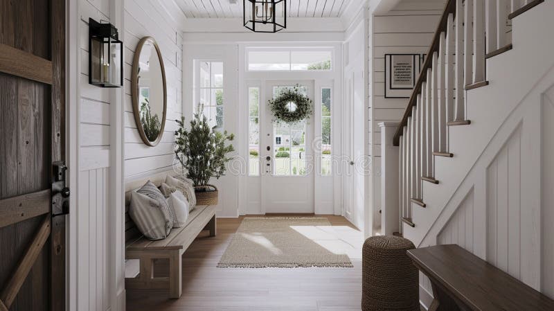 Modern Farmhouse Entryway, Farmhouse Interior Architecture Generative ...