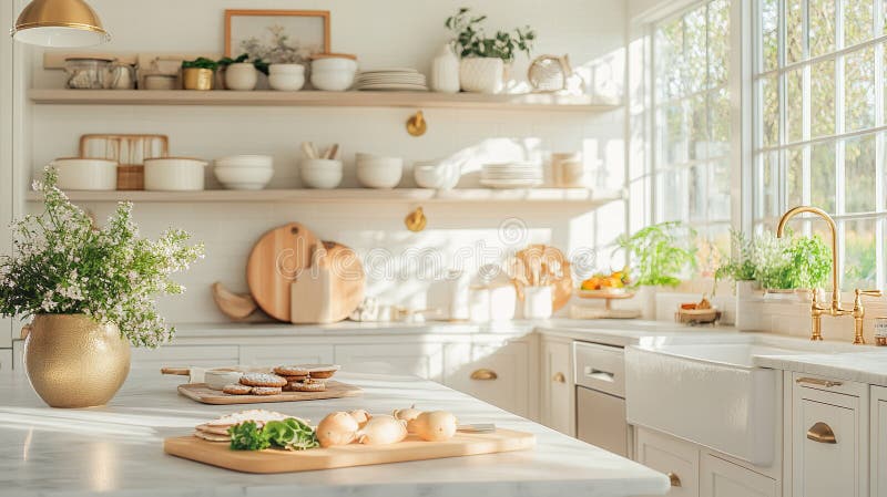 Modern Farmhouse White Kitchen Natural Light Interior Design Home ...