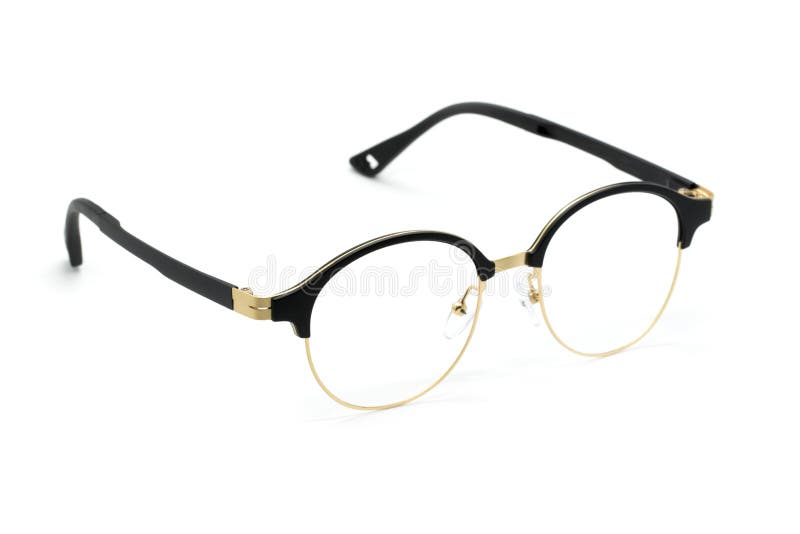 Modern Fashionable Spectacles Isolated on White Background. Stock Image ...