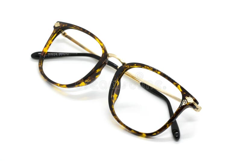 Modern Fashionable Spectacles Isolated on White Background. Stock Photo ...