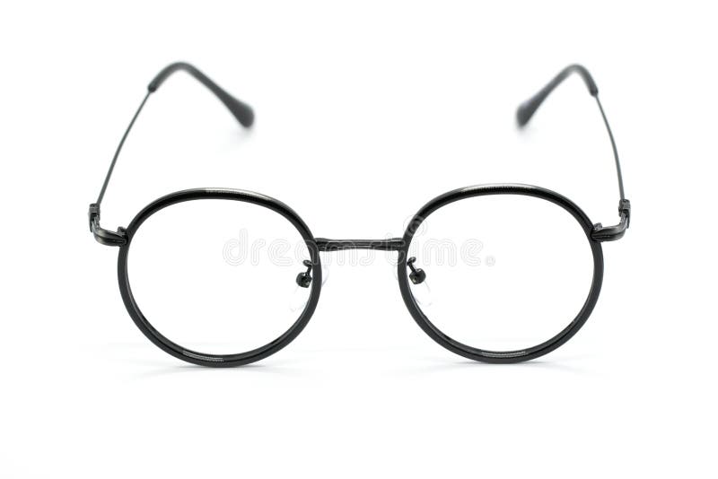 Modern Fashionable Spectacles Isolated on White Background. Stock Image ...