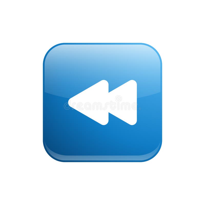 Modern Fast Backward Icon Button Logo Stock Vector - Illustration of ...