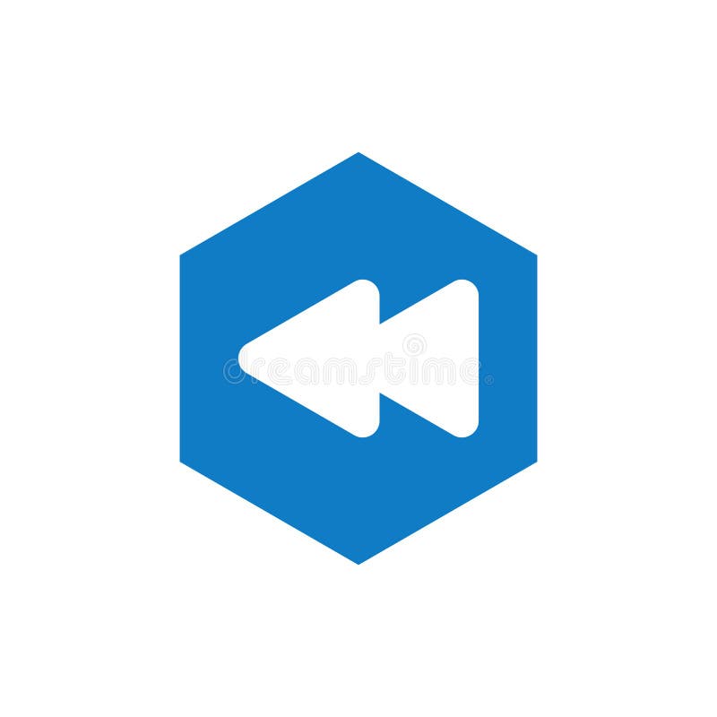 Modern Fast Backward Icon Button Logo Stock Vector - Illustration of ...