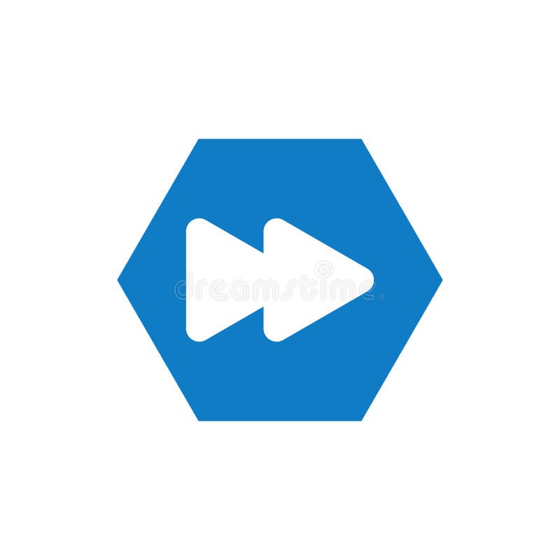 Modern Fast Forward Icon Button Logo Stock Vector - Illustration of ...