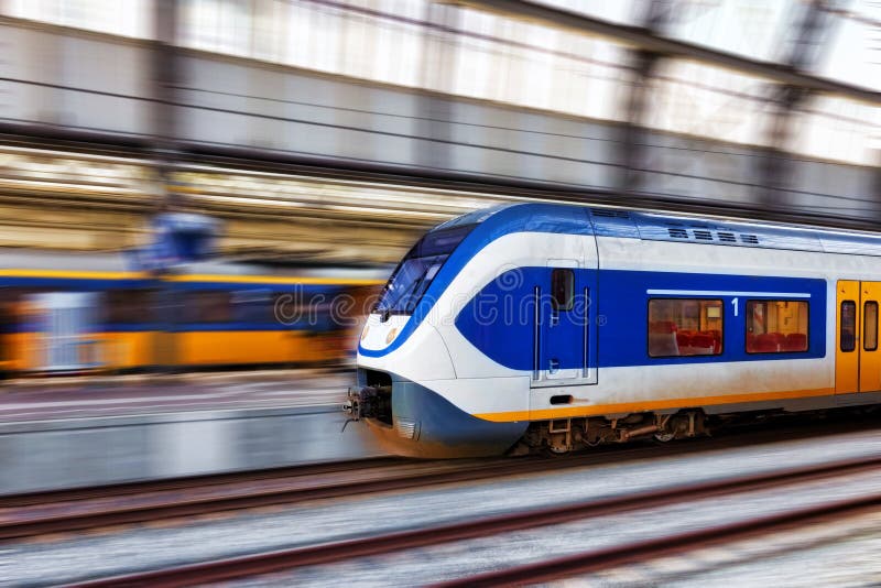 Modern Fast Passenger Train. Stock Image - Image of electric, railroad ...