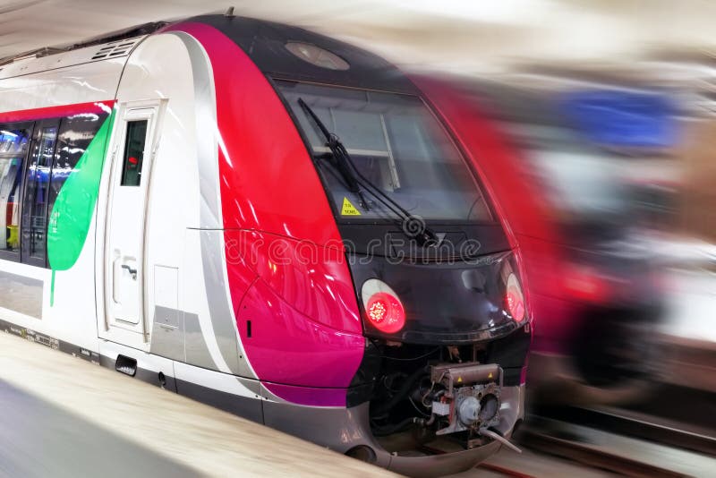 Modern Fast Passenger Train. Stock Image - Image of modern, carriage ...