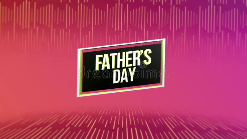 Modern Fathers Day with Lines Pattern on Red Gradient Stock Video ...