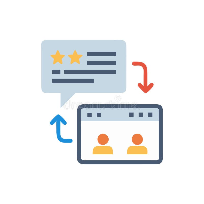 Modern Feedback Icon for Customer Insights Stock Image - Illustration ...