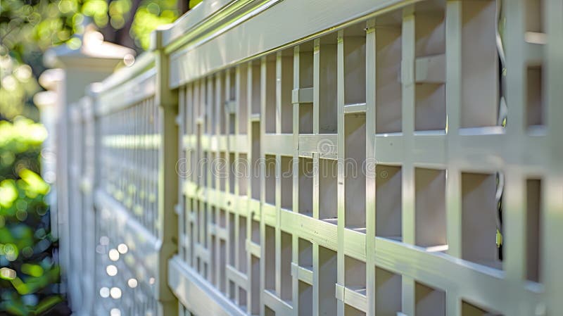 A Modern Fence, Emphasizing Its Sleek Materials and Geometric Patterns ...