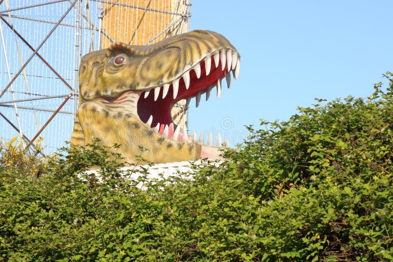 Ferocious Dinosaur at the Park Editorial Stock Image - Image of hunting ...