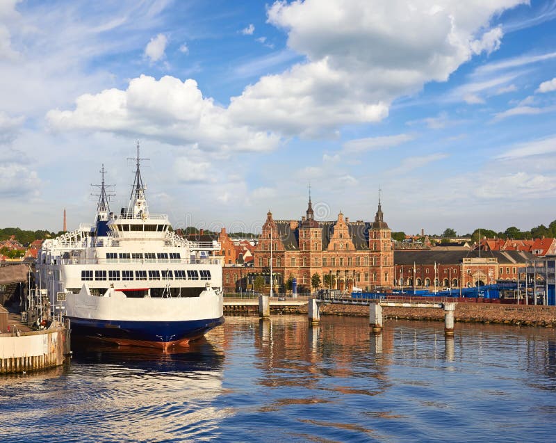 Ferry boat in port stock image. Image of destination - 44146387