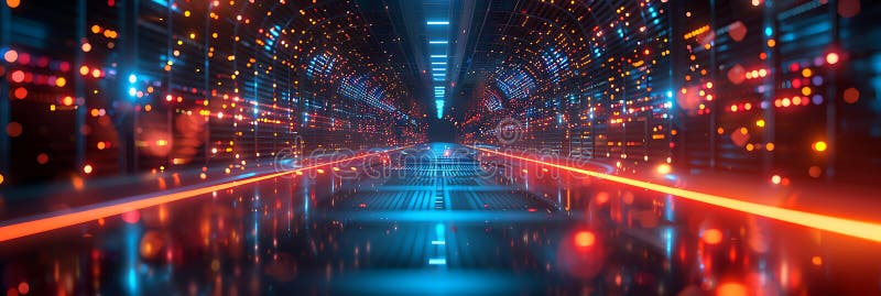 Modern Fiber Optic Network Infrastructure Setup Stock Photo - Image of ...