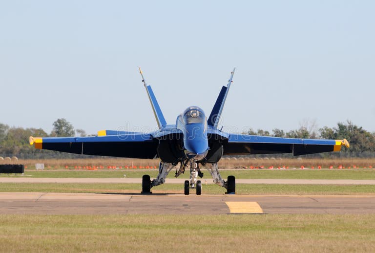 Modern Fighter Jet Front View Stock Photo - Image of defense, parked ...
