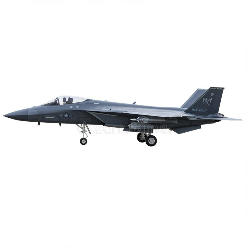 A Modern Fighter Jet with a Sleek, Aerodynamic Design. it Features a ...