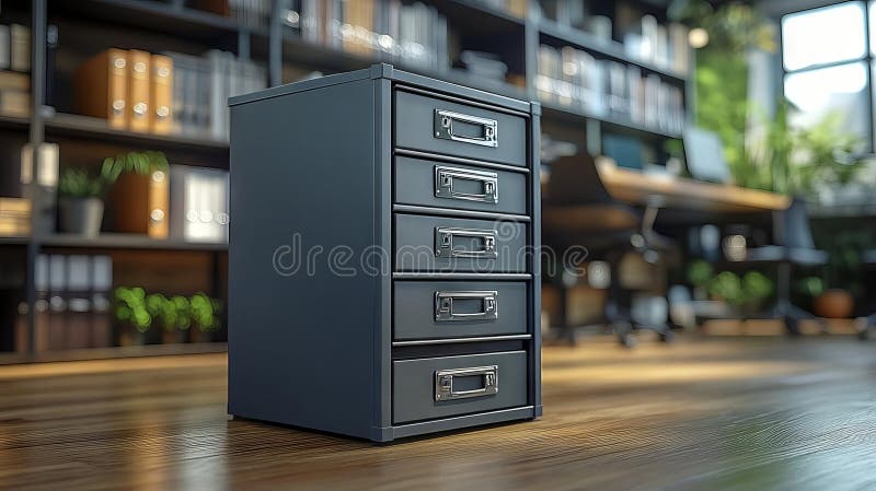 Modern File Cabinet in a Stylish Office Environment with Natural ...