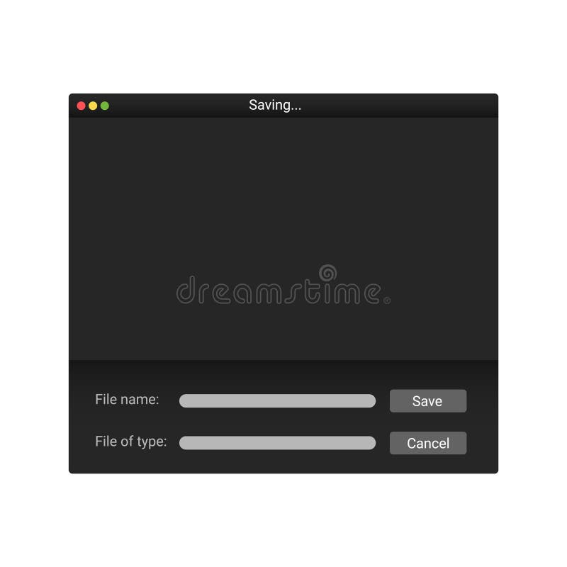 Modern File Manager System in Dark Style on Screen. Stock Image - Image ...