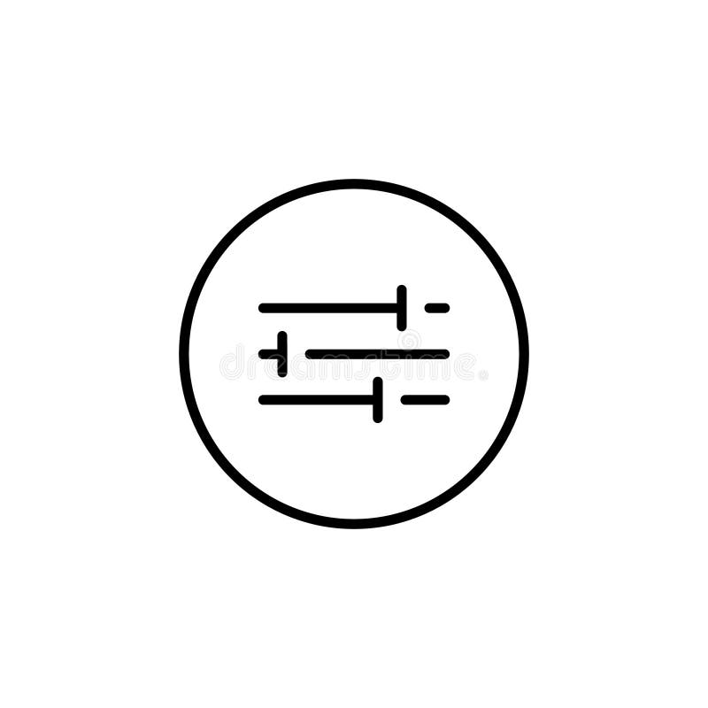 Modern Filter Icon Vector in Line Style Button Stock Vector ...