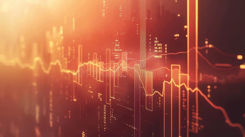 Modern Financial Abstract Background with Graphs Stock Illustration ...