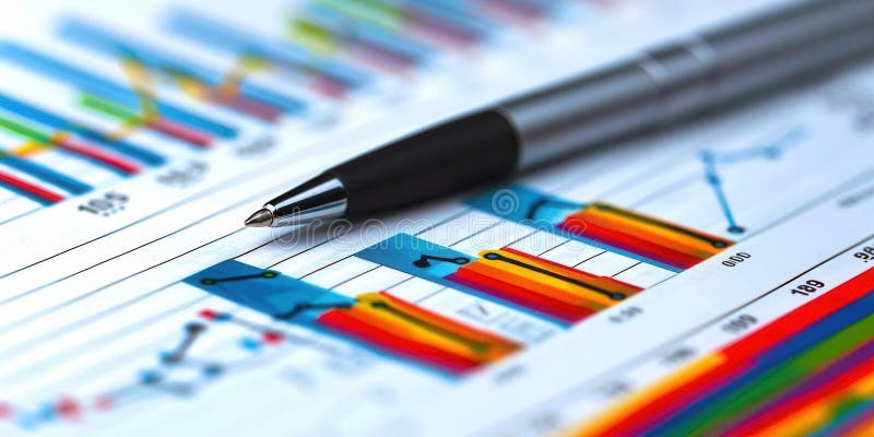 Modern Financial Analysis. Abstract Data Visualization Concept Stock ...