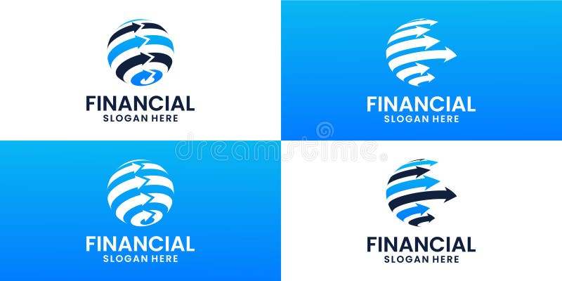 Modern Financial Logo Design Ideas Stock Vector - Illustration of ...