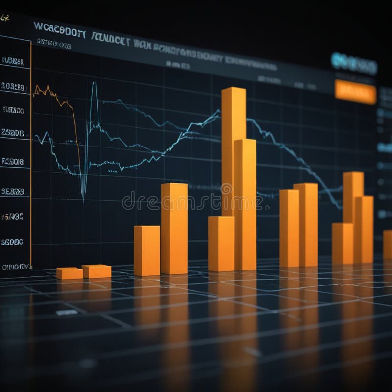 Modern Financial Market Analysis with Real-Time Data Graphs Stock Photo ...