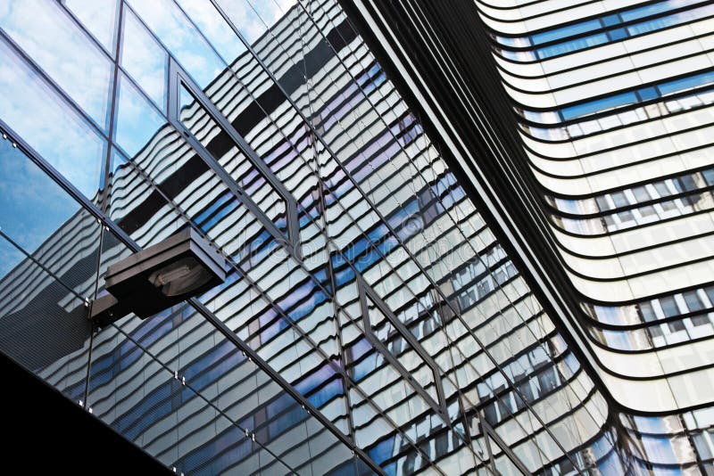 Modern Financial Office Building Stock Photo - Image of office, blue ...