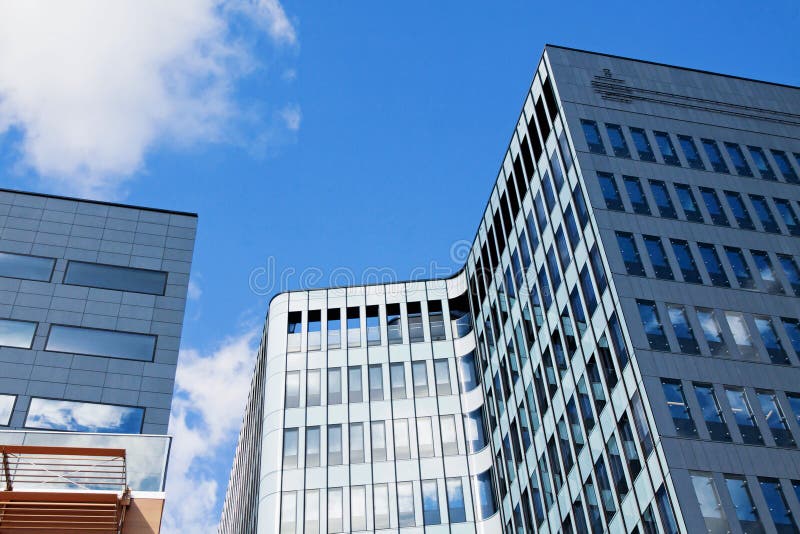 Modern Financial Office Building Stock Image - Image of company, blue ...