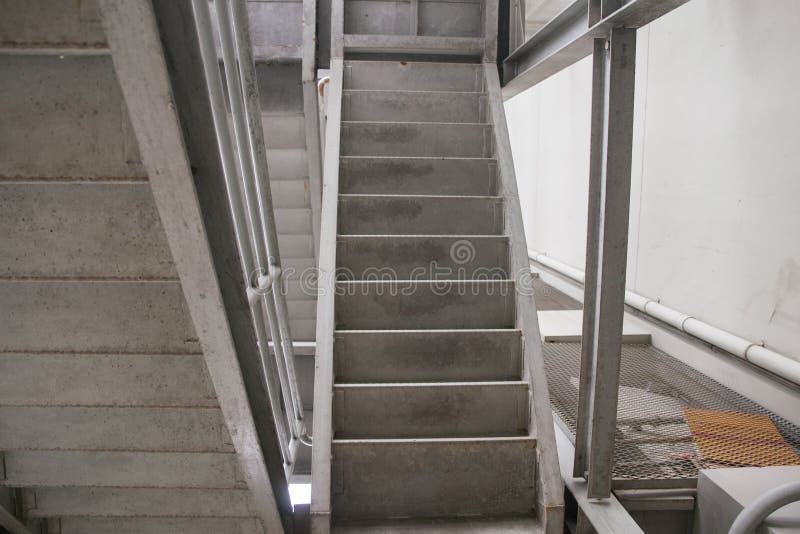Modern Fire Escape and Staircase Stock Image - Image of construction ...