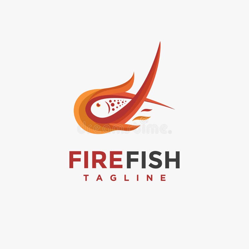 Modern Fire Fish Logo Icon Vector Template Stock Vector - Illustration ...