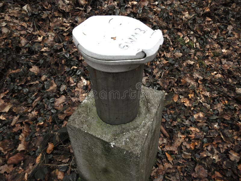 Modern Fire Hydrant in the Middle of the Forest Stock Image - Image of ...