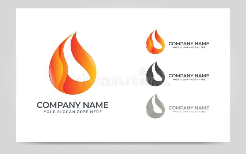 Modern Fire Logo Design Vector Illustration Stock Vector - Illustration ...